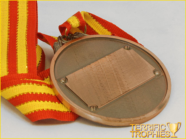 50mm Bronze 3rd Place Medal with Ribbon - Terrific Trophies